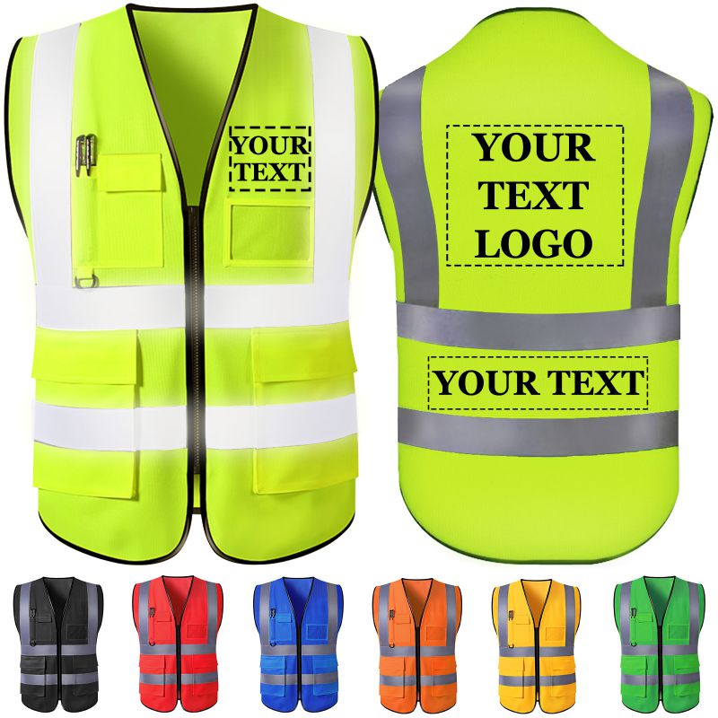 Custom Safety Vest for Men Women, Personalized Logo High Visibility Re ...