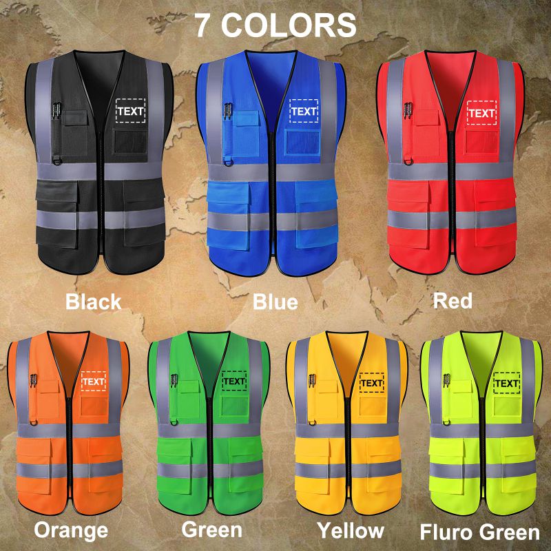 Custom Safety Vest for Men Women, Personalized Logo High Visibility Re ...