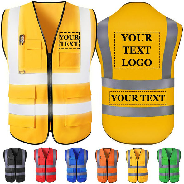 Custom Safety Vest for Men Women, Personalized Logo High Visibility Re ...