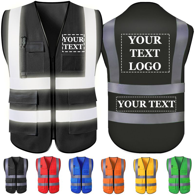Custom Safety Vest for Men Women, Personalized Logo High Visibility Re ...