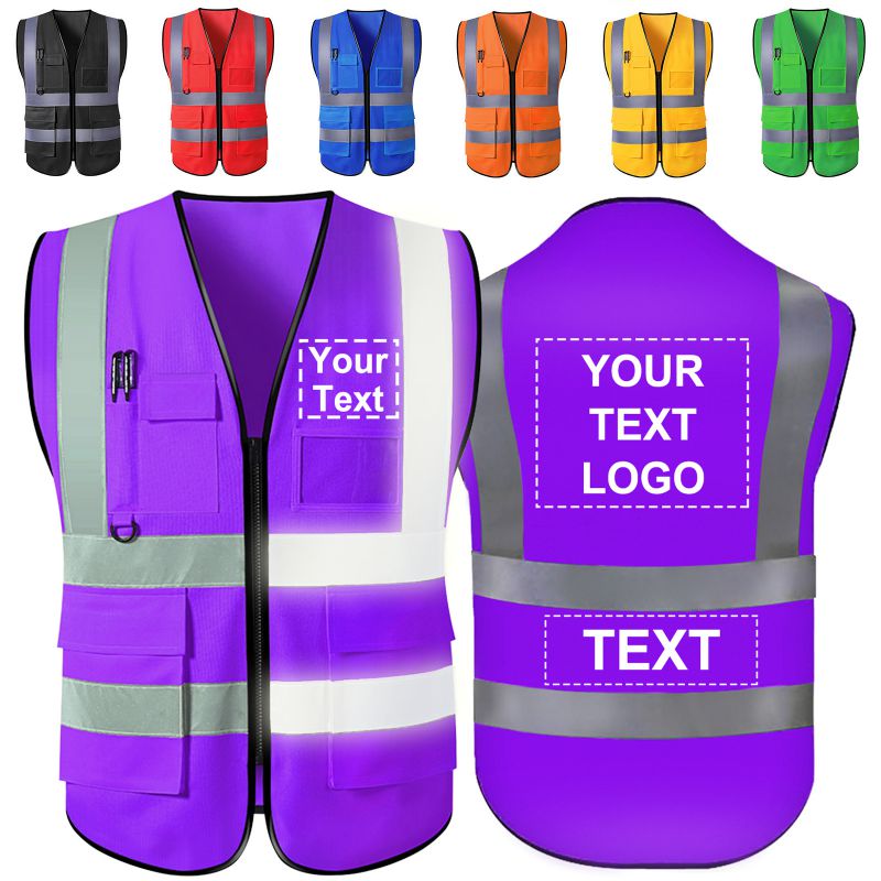 Custom Safety Vest for Men Women, Personalized Logo High Visibility Re ...