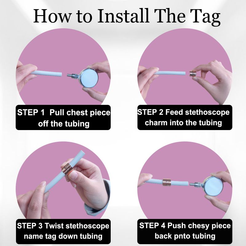 Stethoscope Name Tag Personalized Custom Stethoscope ID Tag Charm for ...