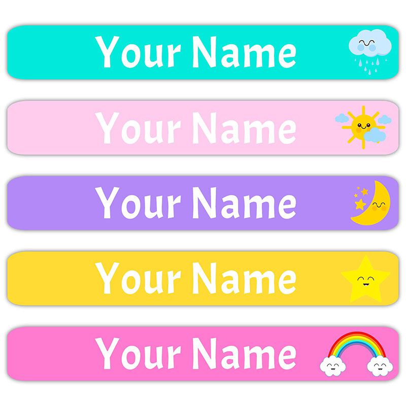 100PCS Personalized Labels for Kids Waterproof, Custom Name Stickers L ...