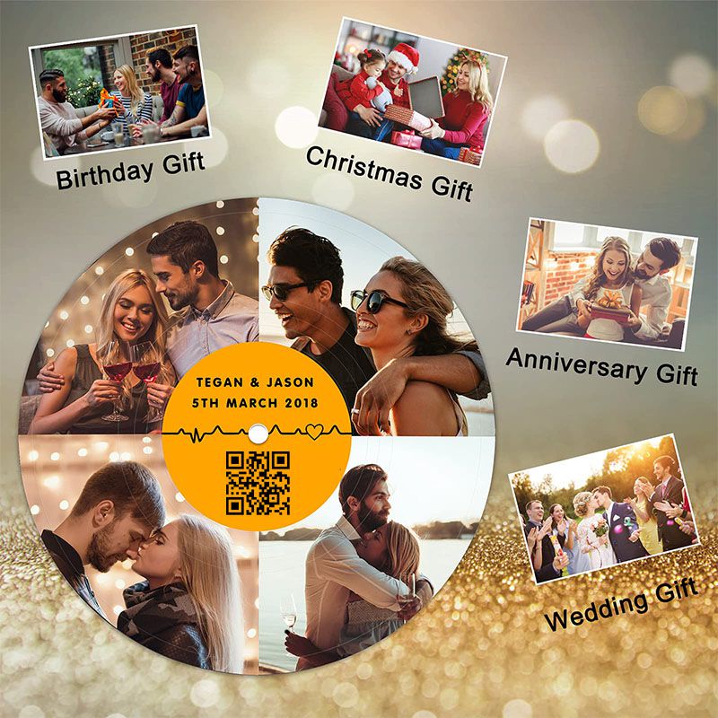 Personalized Vinyl Record Photo Collage, Custom Vinyl Record Collage w ...
