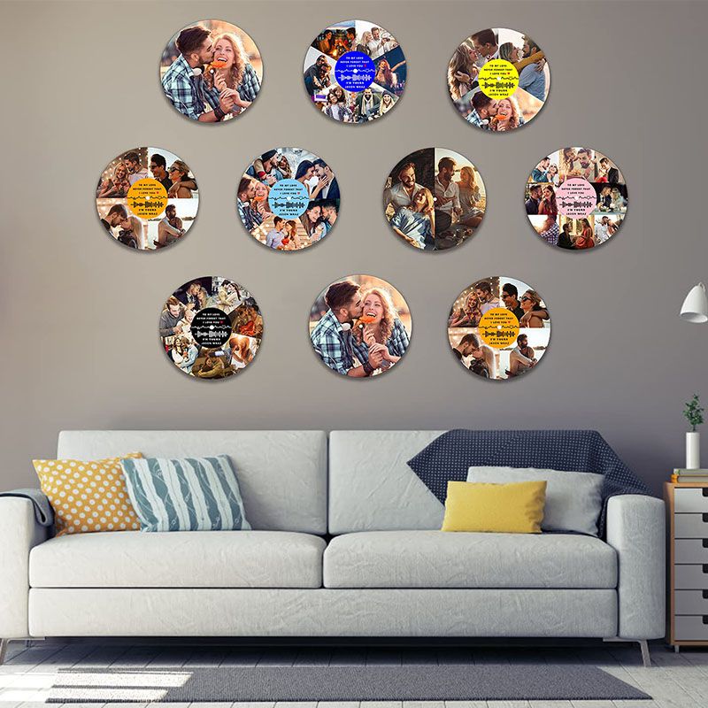 Personalized Vinyl Record Photo Collage, Custom Vinyl Record Collage w ...