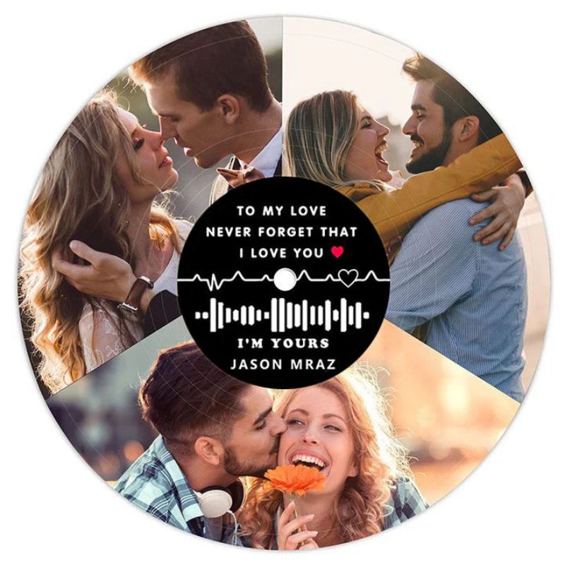 Personalized Vinyl Record Photo Collage, Custom Vinyl Record Collage w ...