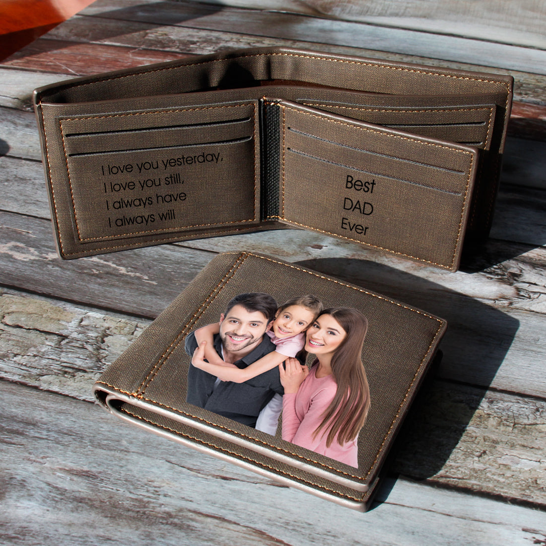 Custom Wallet, Personalized Photo Monogram RFID Wallets for Men-UV Pri ...