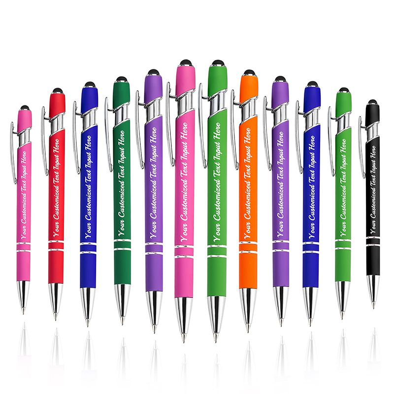 Personalized Pens Bulk with Stylus Tip, Custom Engraving Ballpoint Pen ...