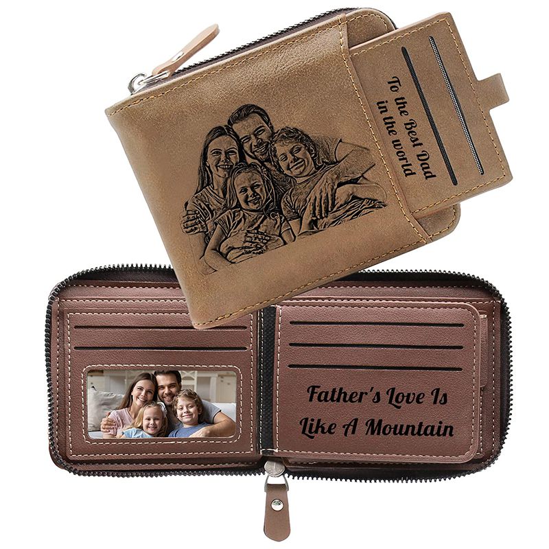 Custom Zipper Wallets for Men,Personalized Wallet with Photo Text for ...